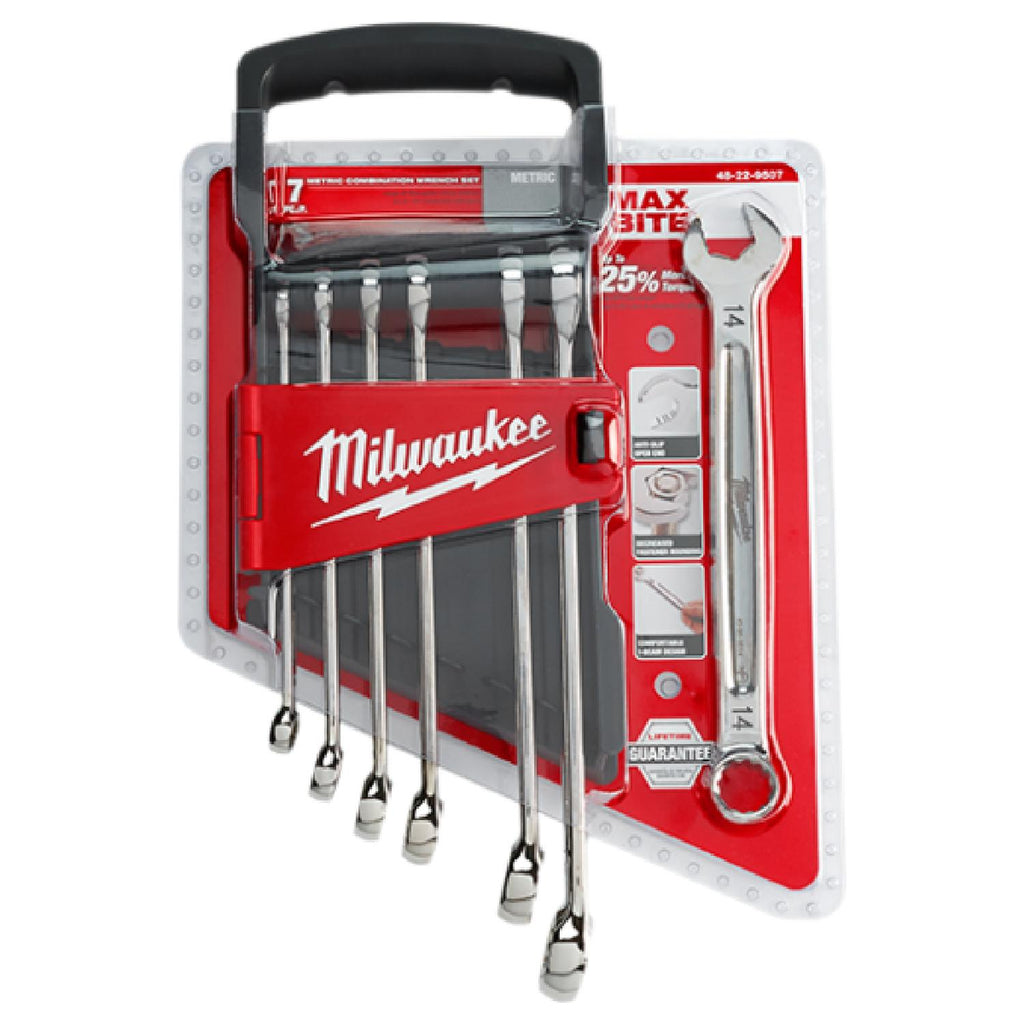 Juego De Llaves Combinadas Mecánicas Milwaukee 48-22-9507 7 Piezas Milwaukee. Herramientas de ...